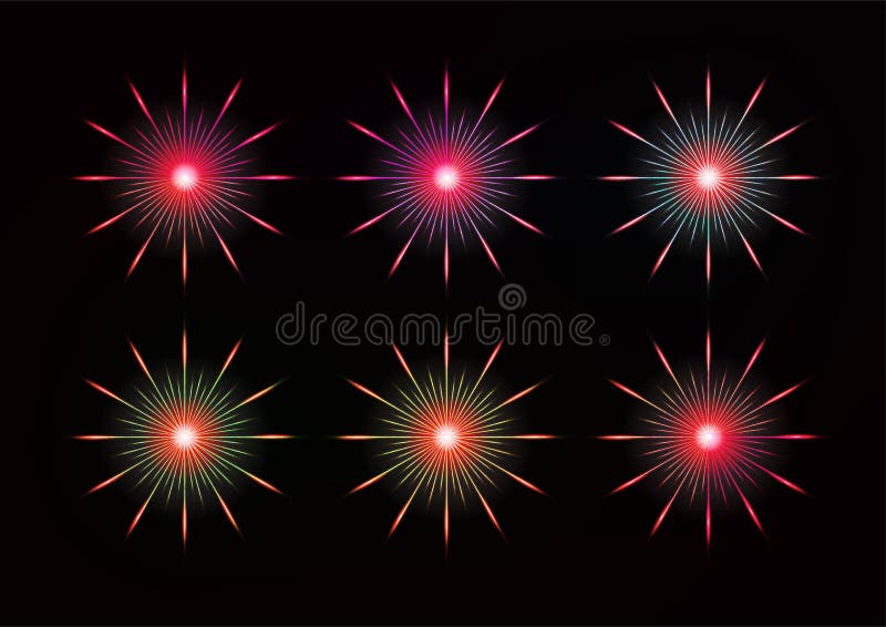 Brightly Colorful Fireworks Set Stock Vector - Illustration of design ... Brightly Colorful Fireworks Set Stock Vector - Illustration of design ...
