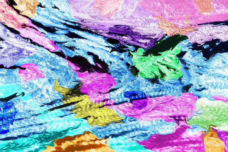 Multicoloured Abstract Drawn Background. Stock Photo - Image of curved ...