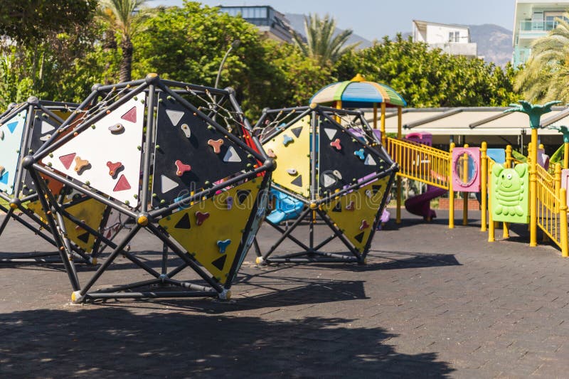 Brightly Designed Playground Features Climbing Structures Set Amidst ...