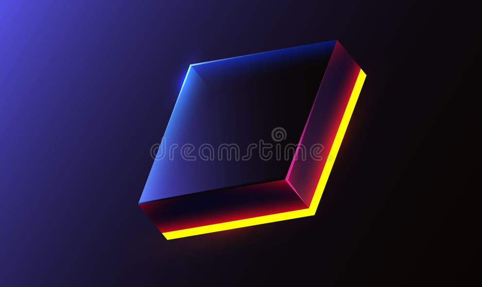 Brightly Glowing Glass Computer Chip. Technology Concept. CPU Processor ...
