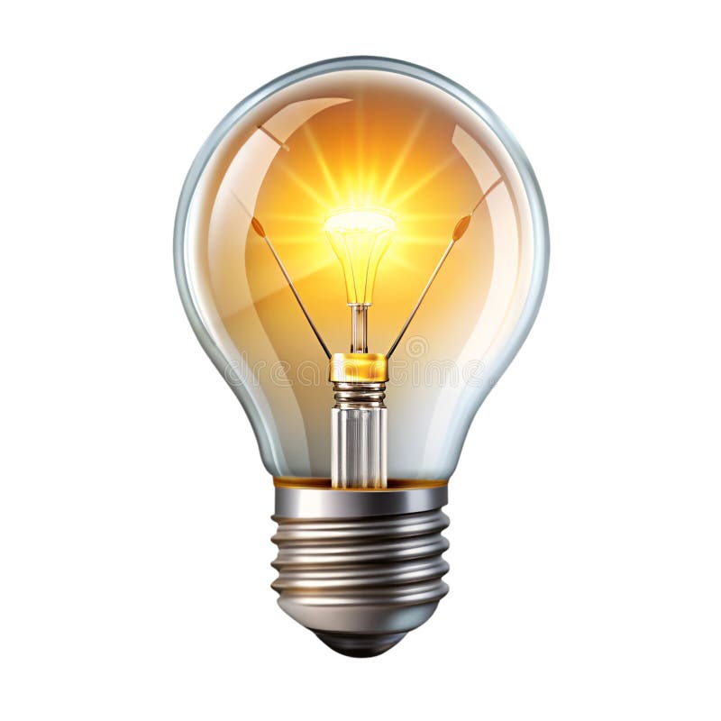 A Brightly Illuminated Light Bulb Representing Creative Ideas ...