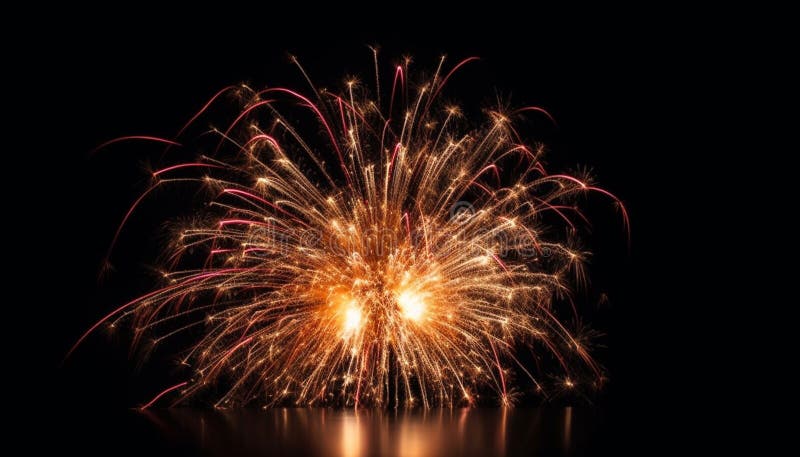 Brightly Lit Celebration Event, Exploding Firework Display Generated by ...