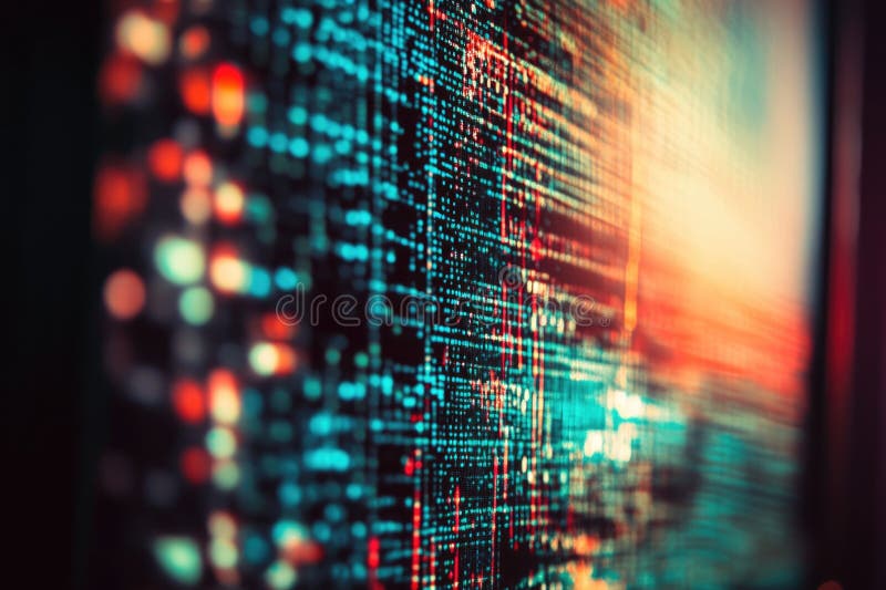 High-Tech Abstract Concept stock illustration. Illustration of numbers ...