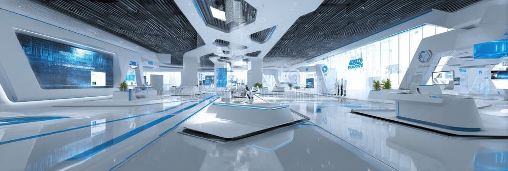 Modern Technology Exhibition Center Showcasing Innovative Displays and ...