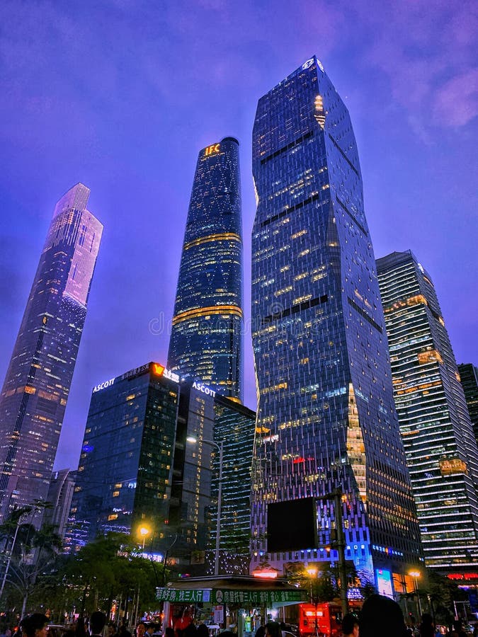 A Brightly Lit Financial Building Editorial Stock Photo - Image of ...