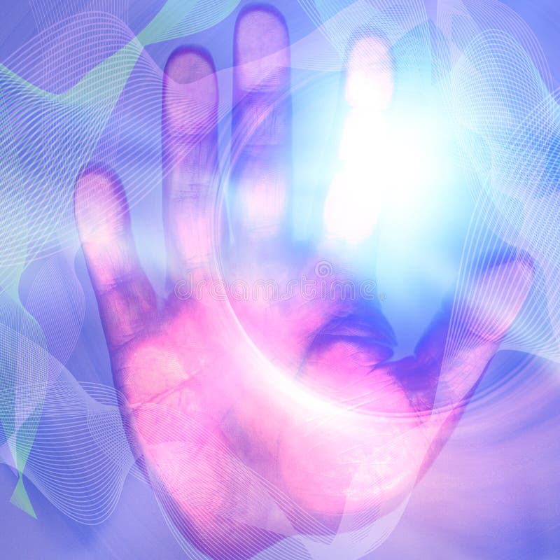 Brightly lit hand stock illustration. Illustration of grid - 230683870