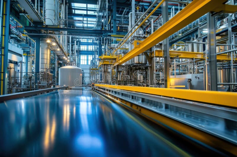 Modern Industrial Facility Showcasing Advanced Manufacturing Processes ...