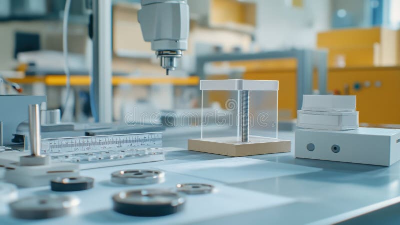 Robotic Arm Performing Quality Control Checks in Modern Industrial ...