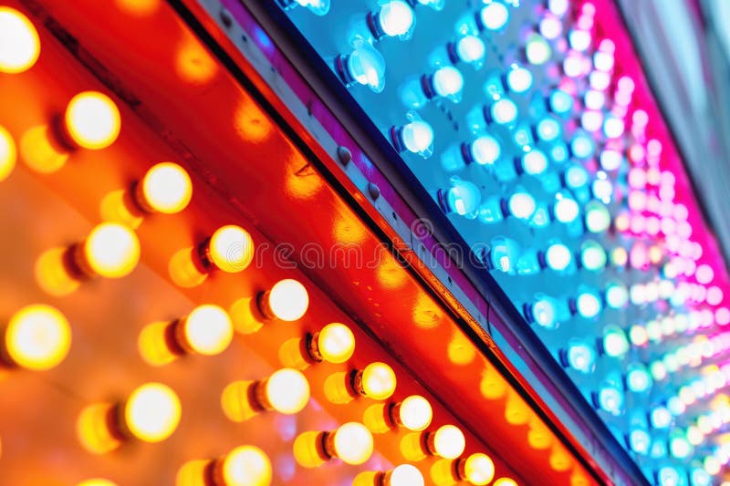 Brightly Lit Neon Sign Front Building Stock Photos - Free & Royalty ...