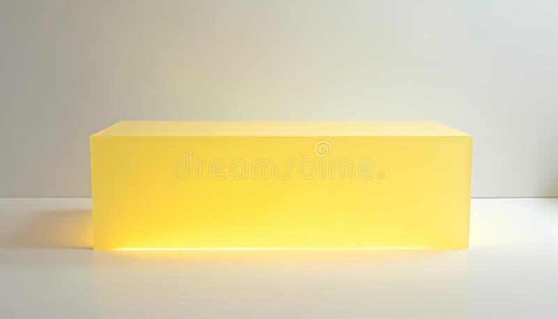 Illuminated Yellow Block stock illustration. Illustration of ...