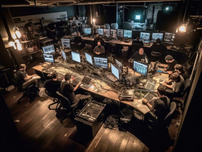 Engineers and Developers Create AI Virtual Assistant Stock Illustration ...