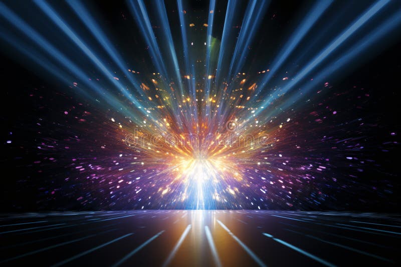 A Brightly Lit Stage with Colorful Lighting Effect, a Concert or ...