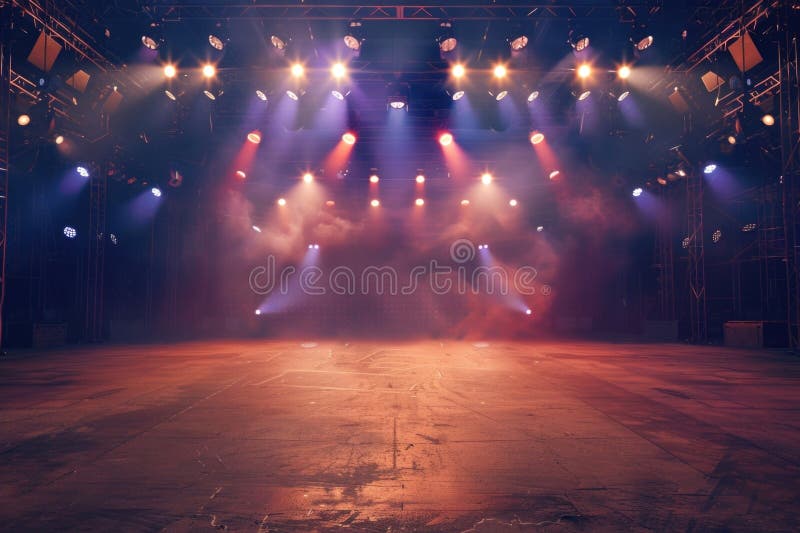 A Brightly Lit Stage with Various Lighting Effects, Ideal for Use in ...