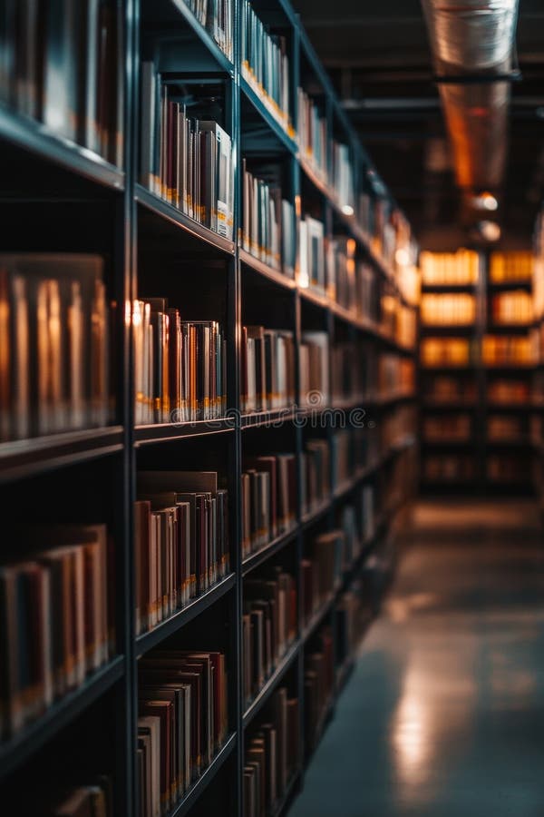 Brightly Lit Storage Room with Digital Shelves for Data Management and ...