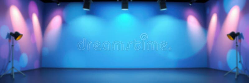 Brightly Lit Studio Space Ready for a Creative Shoot with Colorful ...