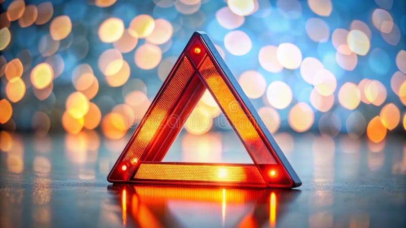 Brightly Reflective Road Warning Triangle HighVisibility Safety Sign ...