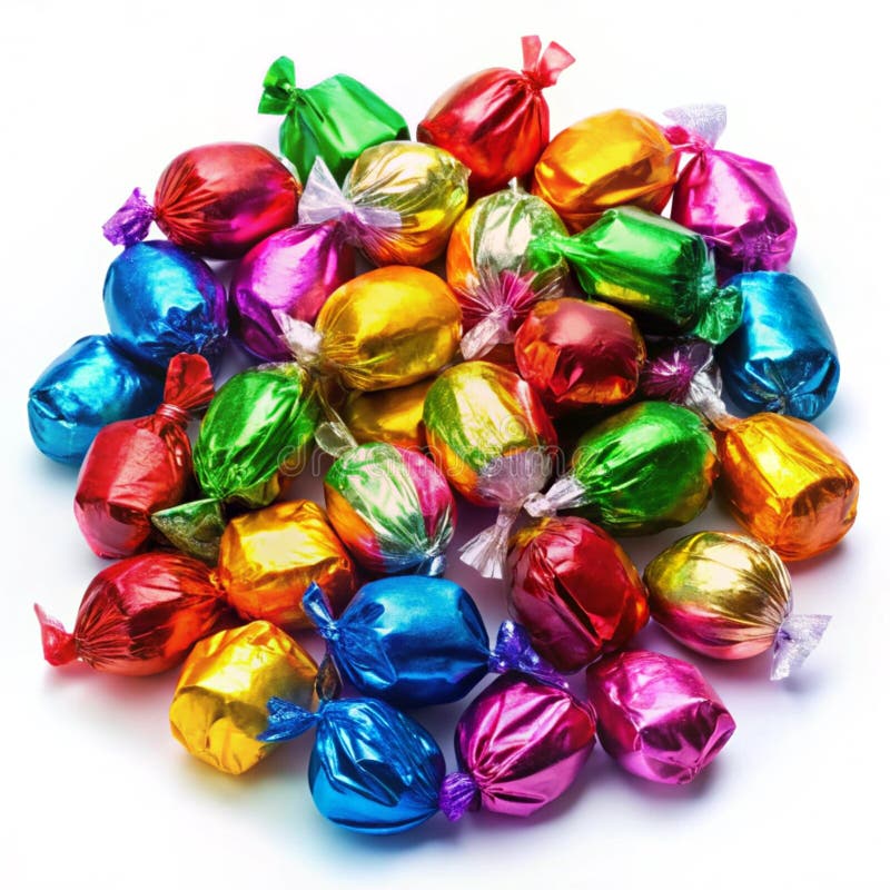 Brightly Wrapped Assorted Candies Sweet Treat Stock Illustration ...