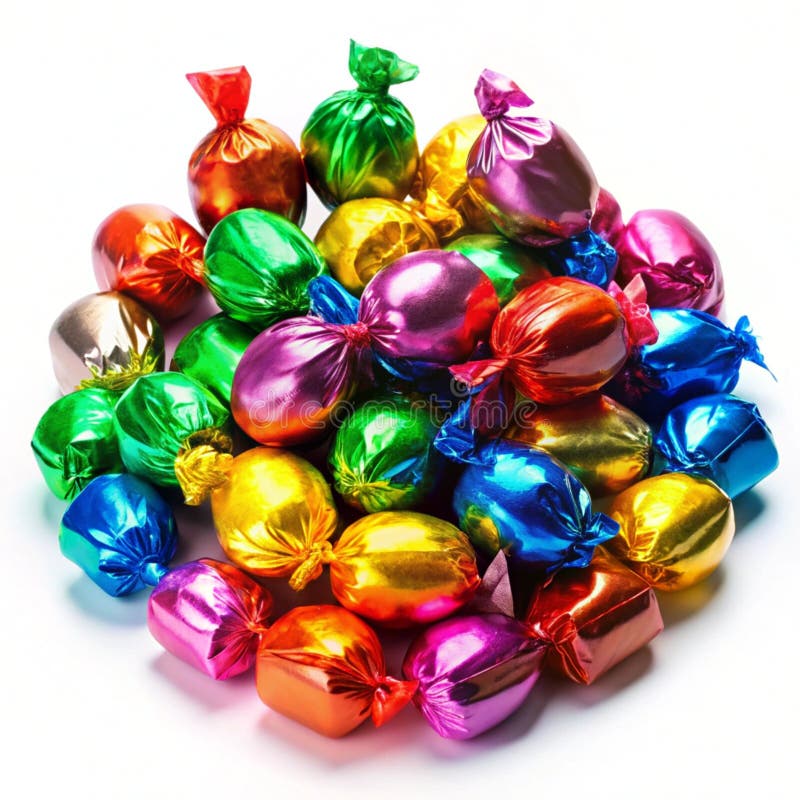 Brightly Wrapped Assorted Candies Sweet Treat Stock Illustration ...
