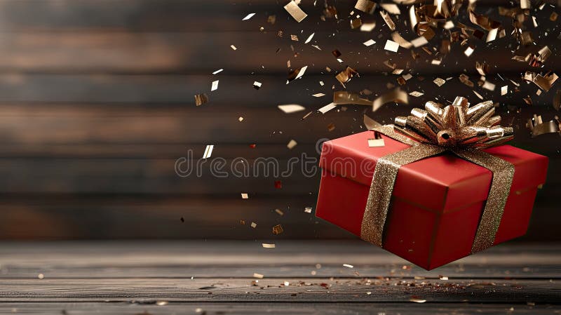 Brightly Wrapped Presents and Shimmering Ribbons Emerge from an Open ...
