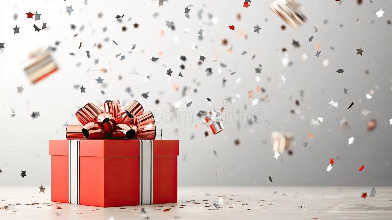 Brightly Wrapped Presents and Shimmering Ribbons Emerge from an Open ...