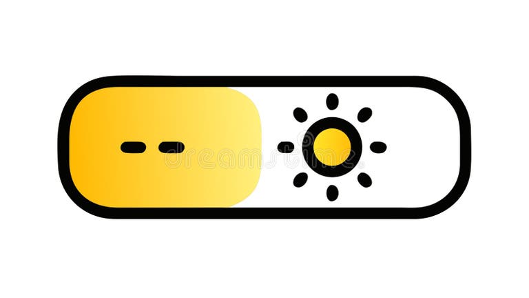 Brightness Adjustment and Display Settings Slider, Vector Design ...
