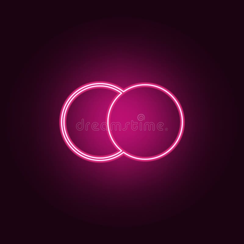 Brightness and Contrast Icon. Elements of Web in Neon Style Icons Stock ...