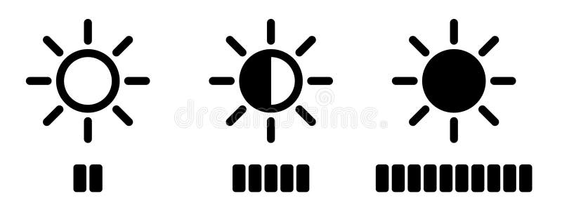 Brightness and Contrast Icon. Contrast Level Icon Stock Vector ...