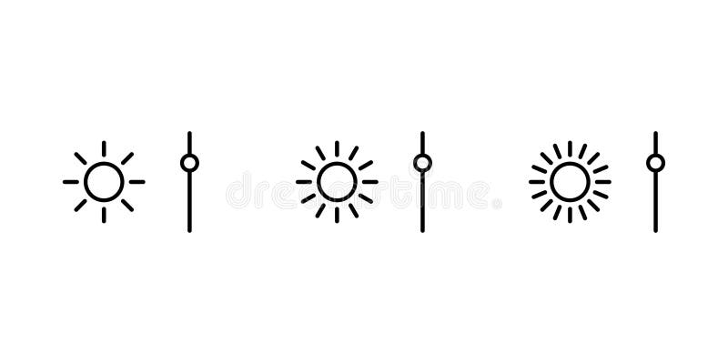 Brightness Control Icon. Brightness Mockup. Screen Brightness and ...