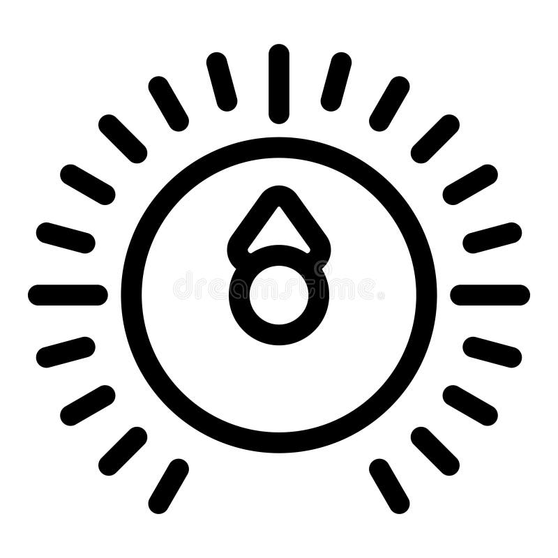 Brightness Control Icon Showing Sun Shining Brightly Stock Illustration ...