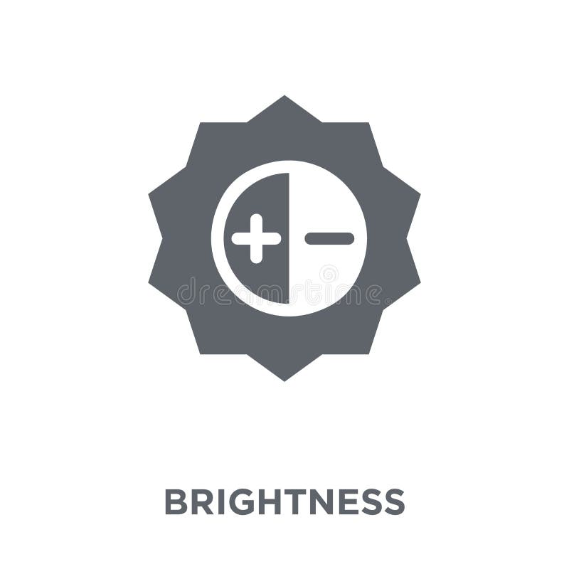 Brightness Icon Vector Isolated on White Background, Brightness Sign ...