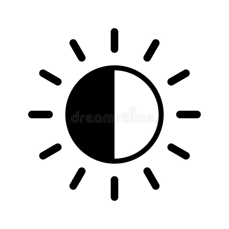 Brightness Icon Flat Vector Template Design Trendy Stock Vector ...