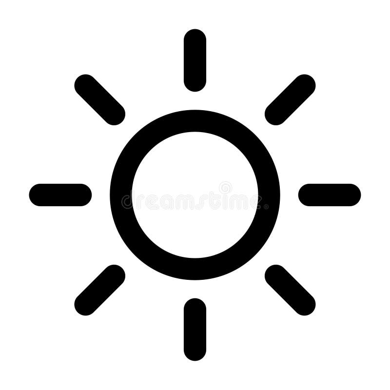 Brightness Icon. Intensity Setting Symbol Sun Sign Stock Vector ...