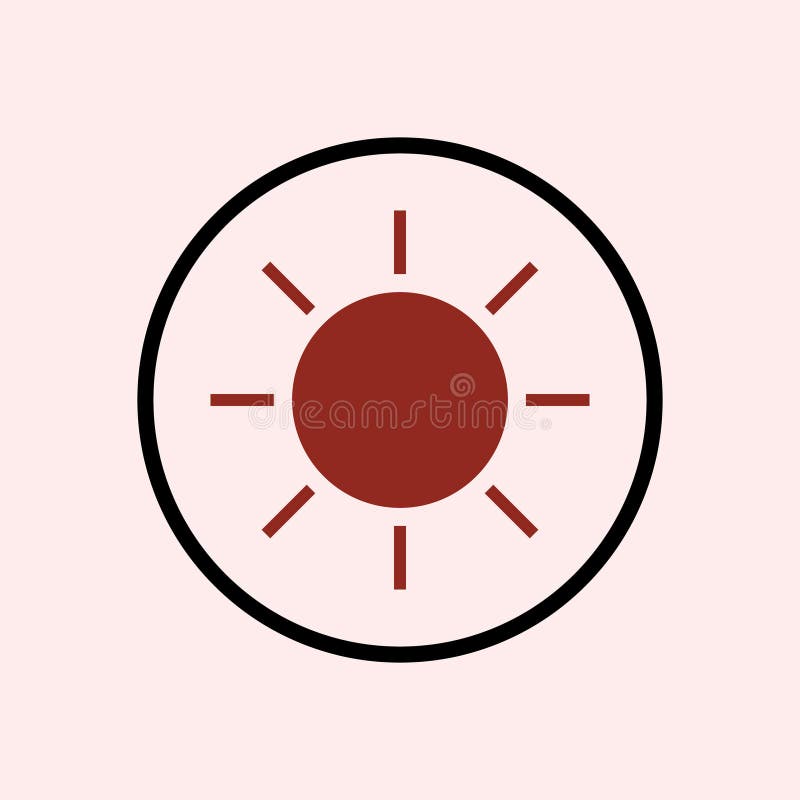 Brightness Icon, Intensity Setting Vector Art Stock Vector ...