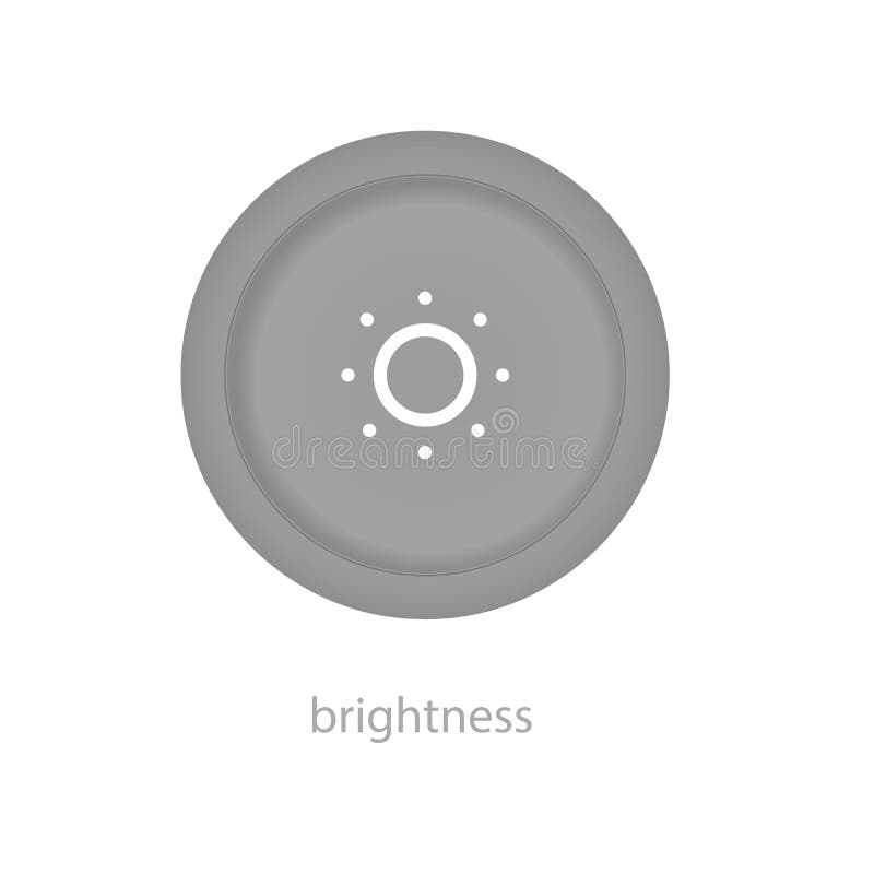 Brightness Icon, Intensity Setting Vector Art Illustration Stock ...