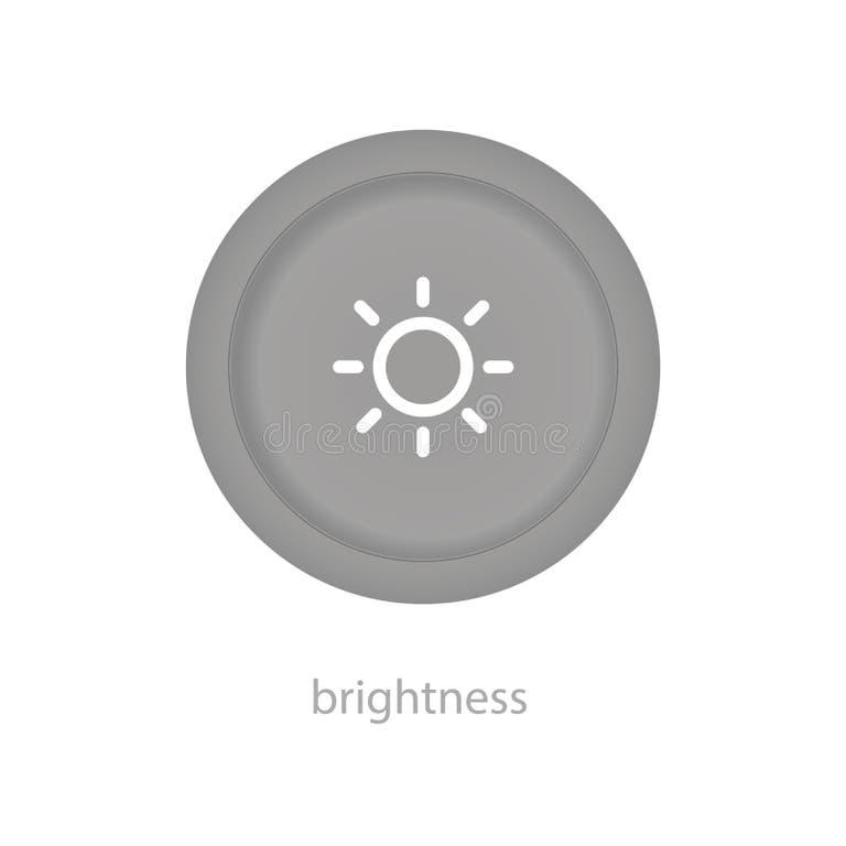 Brightness Icon, Intensity Setting Vector Art Illustration Stock ...