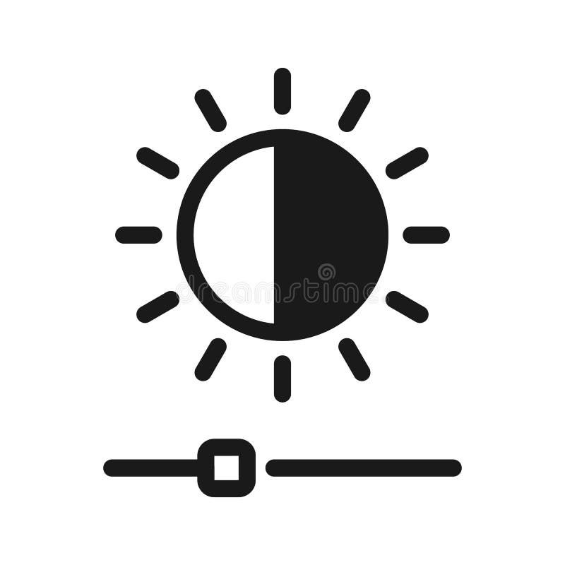 Brightness Icon. Intensity Setting Vector Illustration Stock Vector ...
