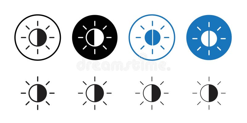Brightness Icon Isolated Flat Vector in Outline Stock Vector ...