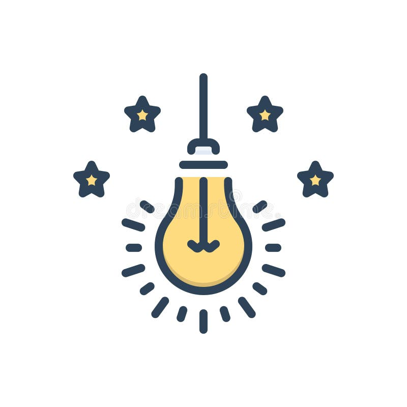 Color Illustration Icon for Brightness, Light and Star Stock Vector ...