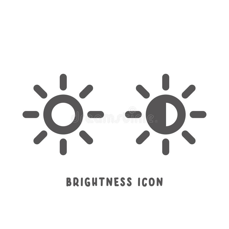 Brightness Icon Simple Flat Style Vector Illustration Stock Vector ...