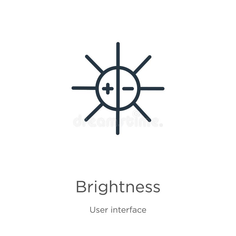 Brightness Intensity Icon. Isolated Vector Symbol On White Background ...
