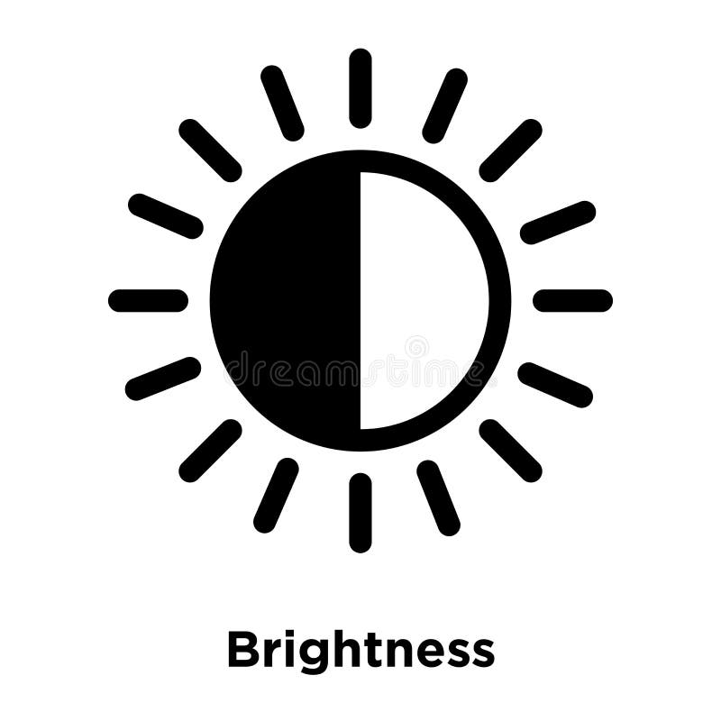 Brightness Icon Vector Isolated on White Background, Logo Concept of ...