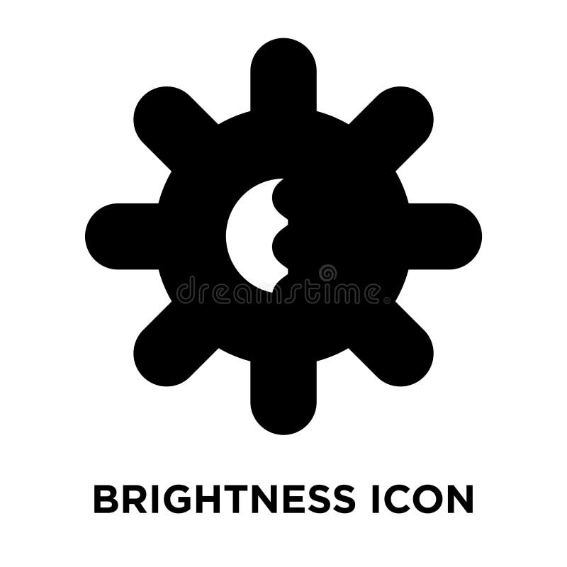 Brightness Icon Vector Isolated on White Background, Logo Concept of ...