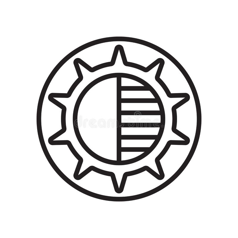 Brightness Icon Vector Sign and Symbol Isolated on White Background ...