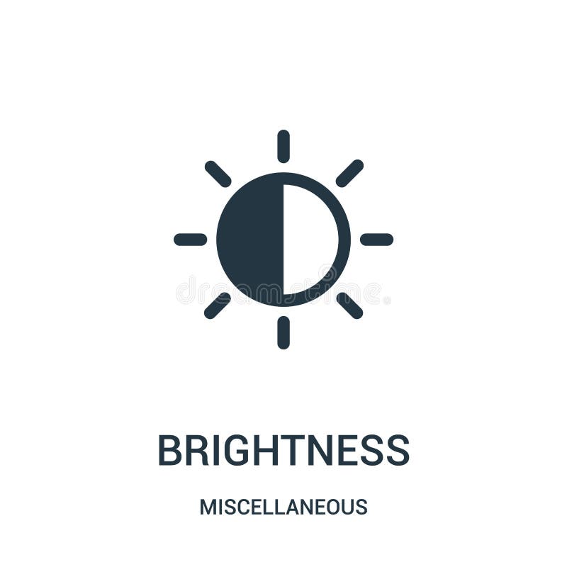 Brightness Icon Vector from Miscellaneous Collection. Thin Line ... Brightness Icon Vector from Miscellaneous Collection. Thin Line ...