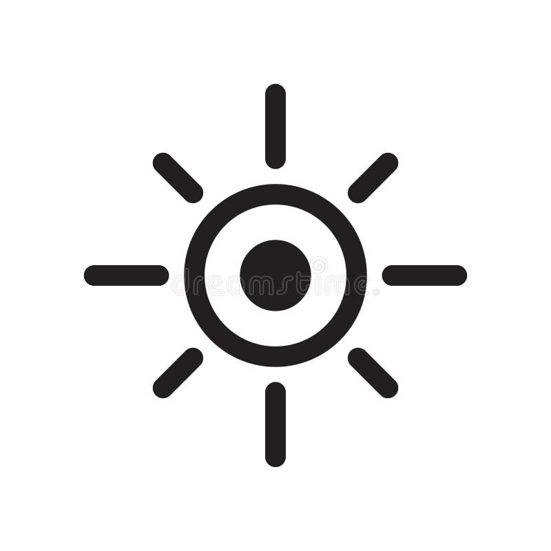 Brightness Icon Vector Sign and Symbol Isolated on White Background ...