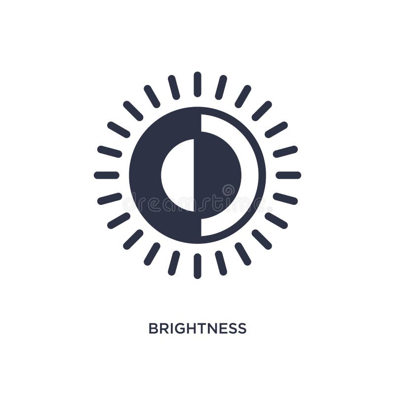 Brightness Icon on White Background. Simple Element Illustration from ...