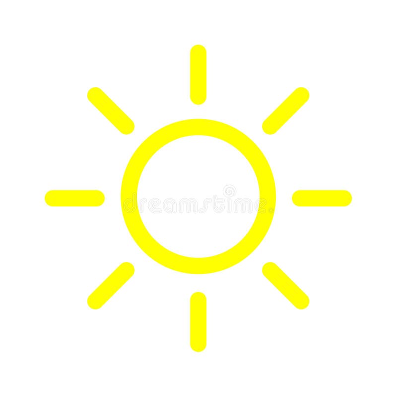 Brightness Intensity Icon. Isolated Vector Symbol on White Background ...