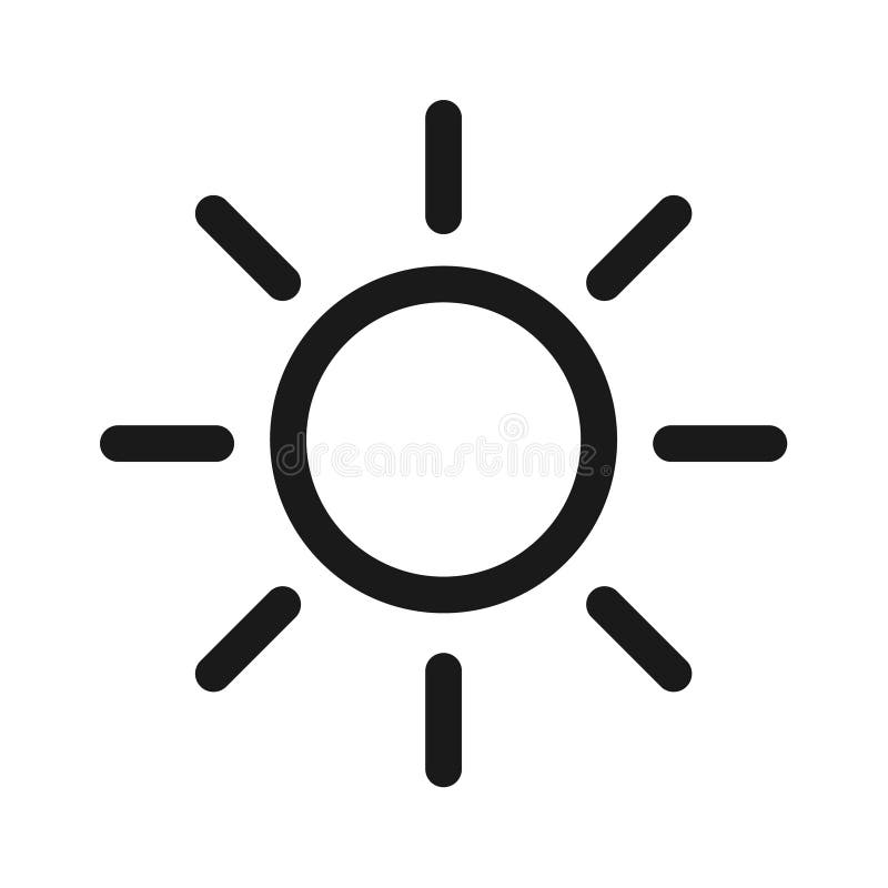 Brightness Intensity Icon. Isolated Vector Symbol on White Background ...