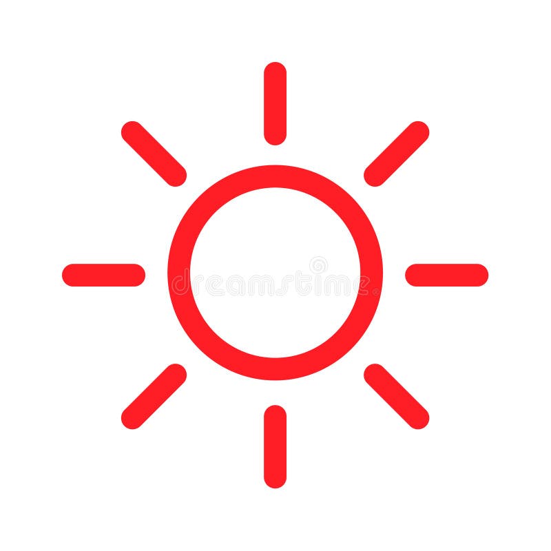 Brightness Intensity Icon. Isolated Vector Symbol on White Background ...
