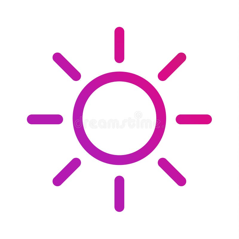Brightness Intensity Icon. Isolated Vector Symbol on White Background ...